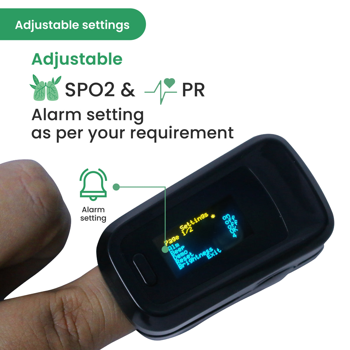 Sahyog Wellness Advanced OLED Type Fingertip Pulse Oximeter | spo2 ...